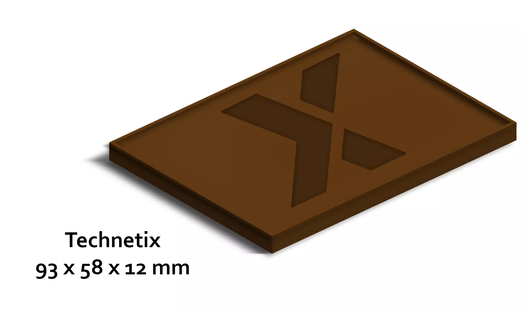 Technetix chocoladetablet met X | 9999-technix