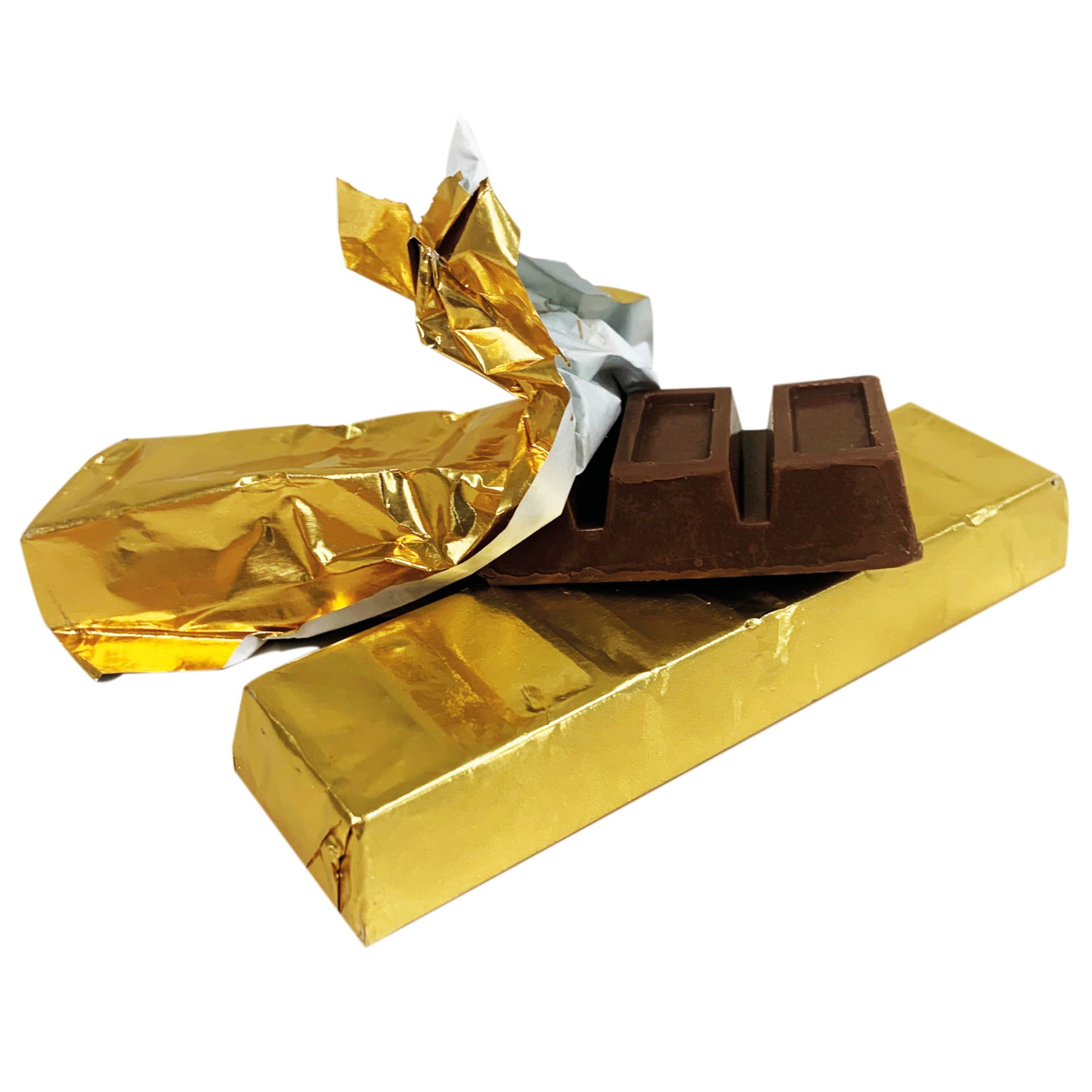 Chocolade goudstaaf met praline vulling - inclusief banderol