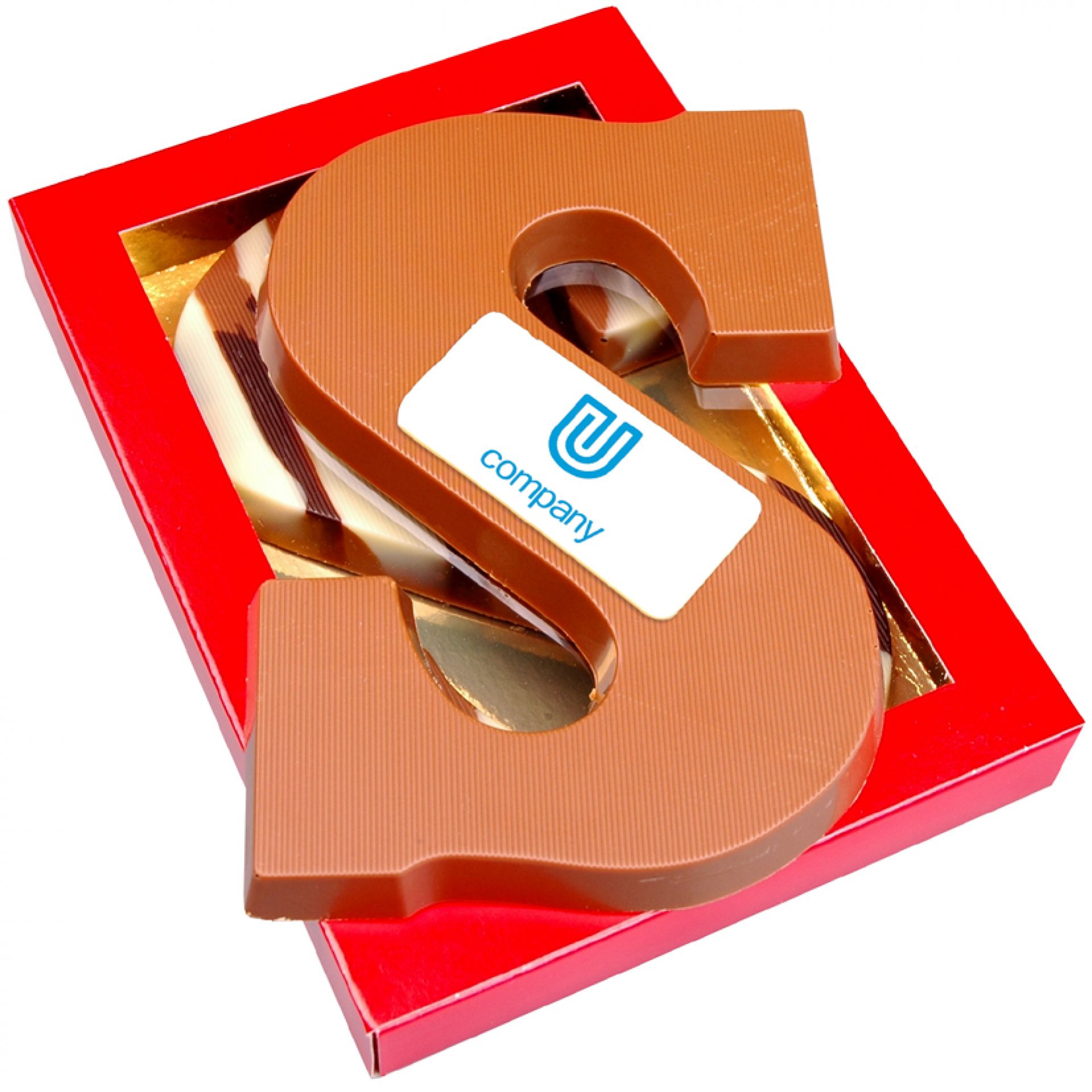 Chocoladeletter met logo 200 gram A t/m Z - LogoChoc