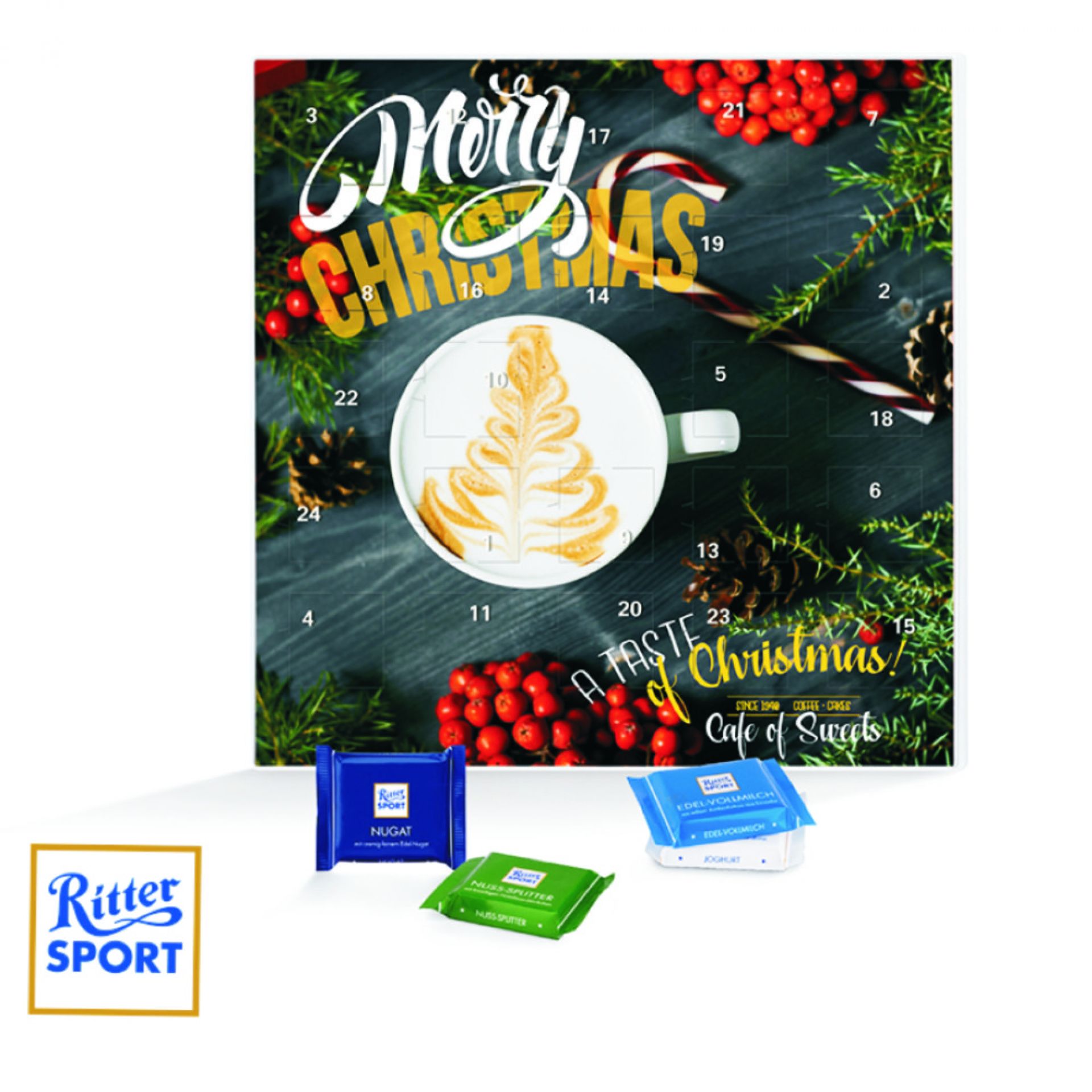 Ritter Sport buro adventskalender - LogoChoc