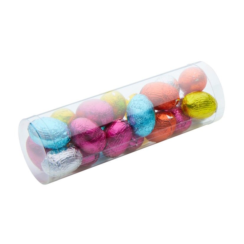 Paasgeschenk: chocolade Paaseitjes in koker