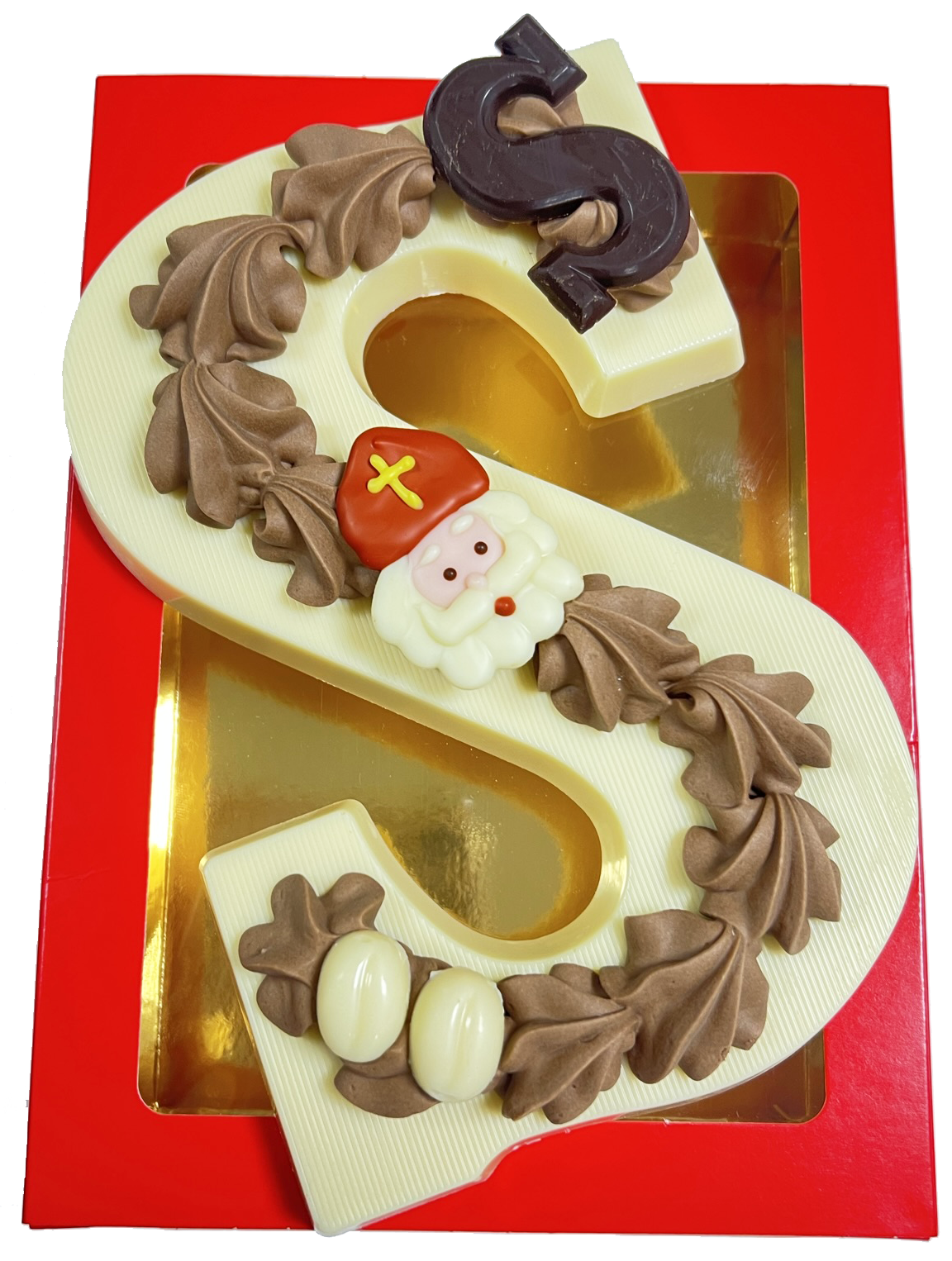 Luxe gedecoreerde chocoladeletter - LogoChoc