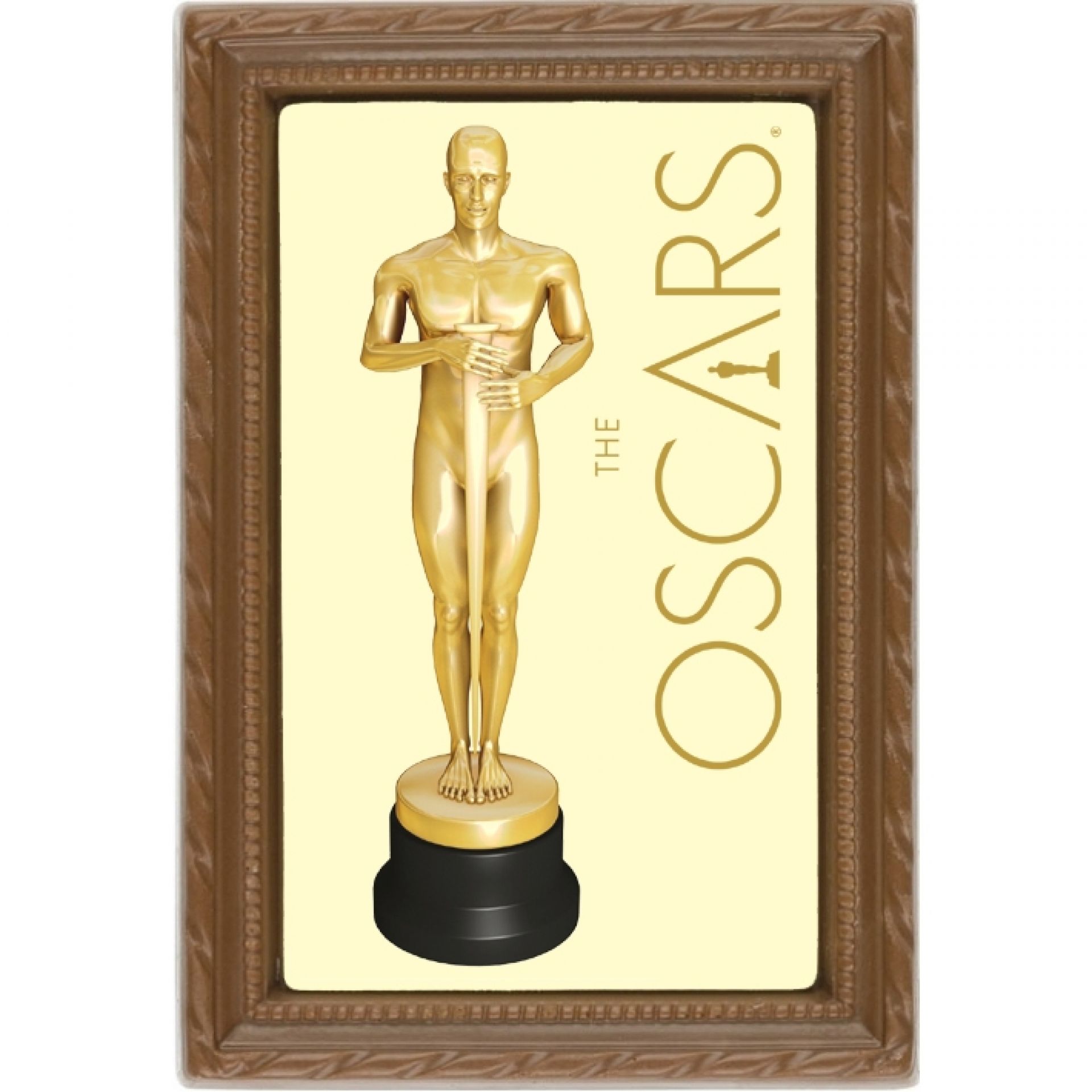 Oscar van chocolade in geschenkkoker