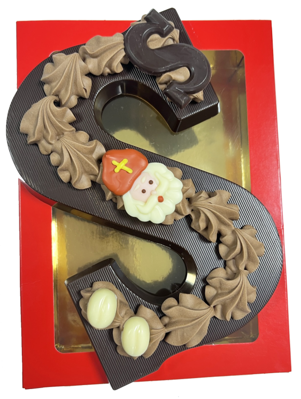 Luxe gedecoreerde chocoladeletter - LogoChoc