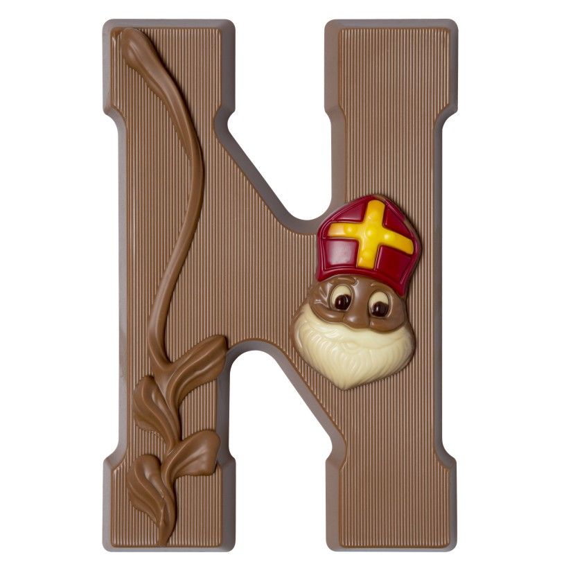 Chocoladeletter gedecoreerd - LogoChoc