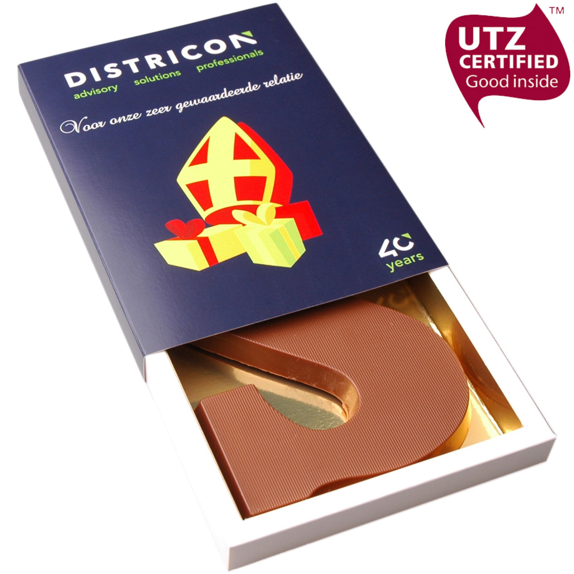 Chocoladeletter met logo 200 gram A t/m Z - LogoChoc